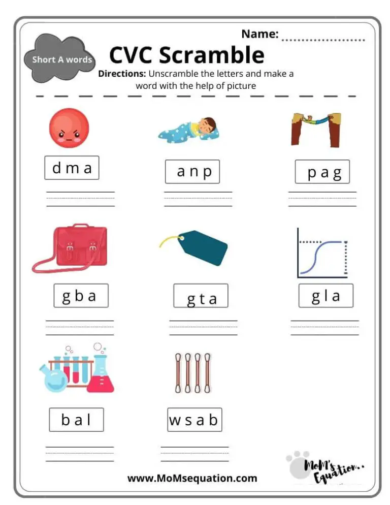 CVC words worksheets-CVC Word Investigators-Free PDF - Mom'sEquation