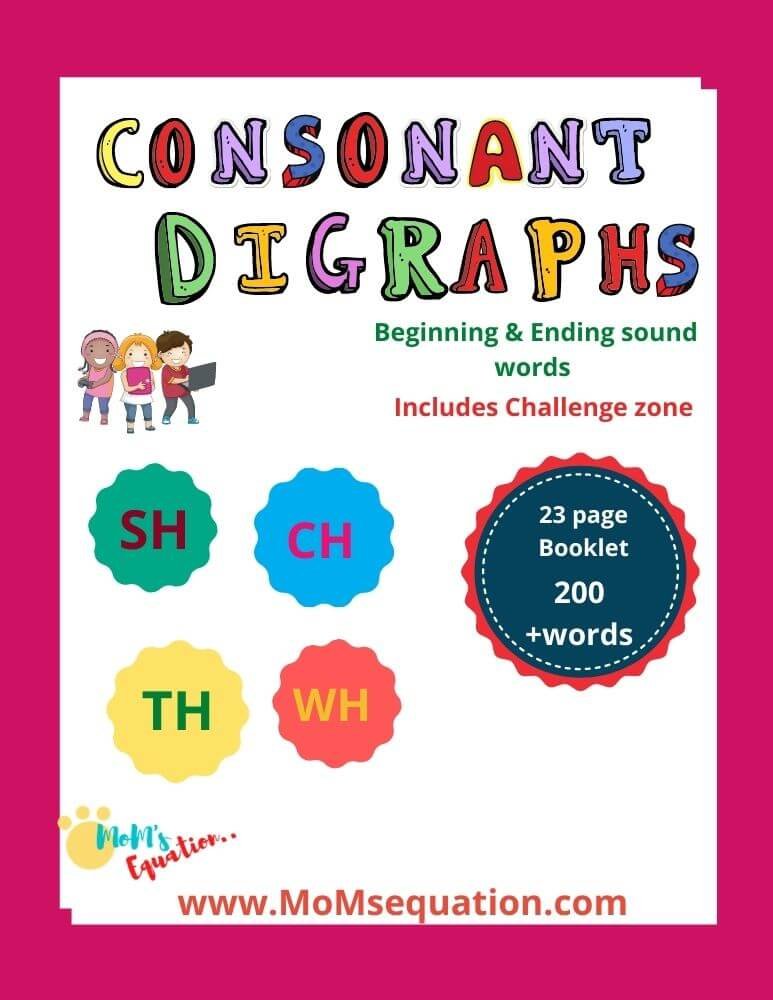 Beginning Consonant Digraphs (sh,th, ch)worksheet pack - Fill in the ...