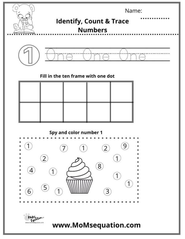 Number Tracing Worksheets For Pre-School - New - Mom'sEquation