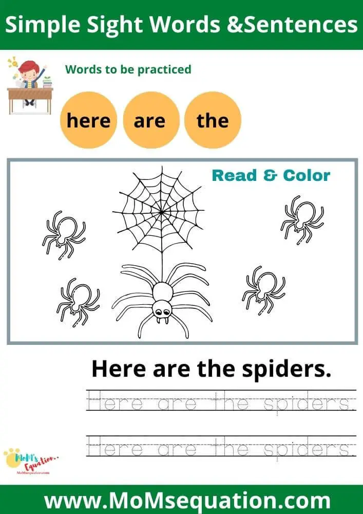 Simple Sight Words Sentences Book For Kindergarten. - Mom'sEquation