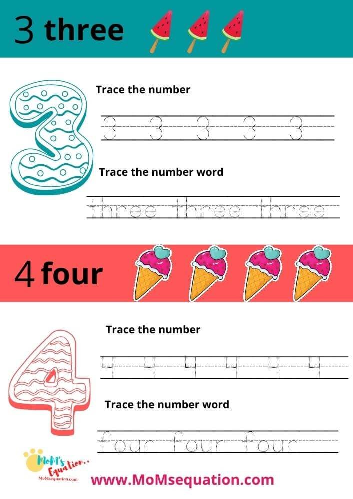 Number Tracing Worksheets For Pre-School - New - Mom'sEquation