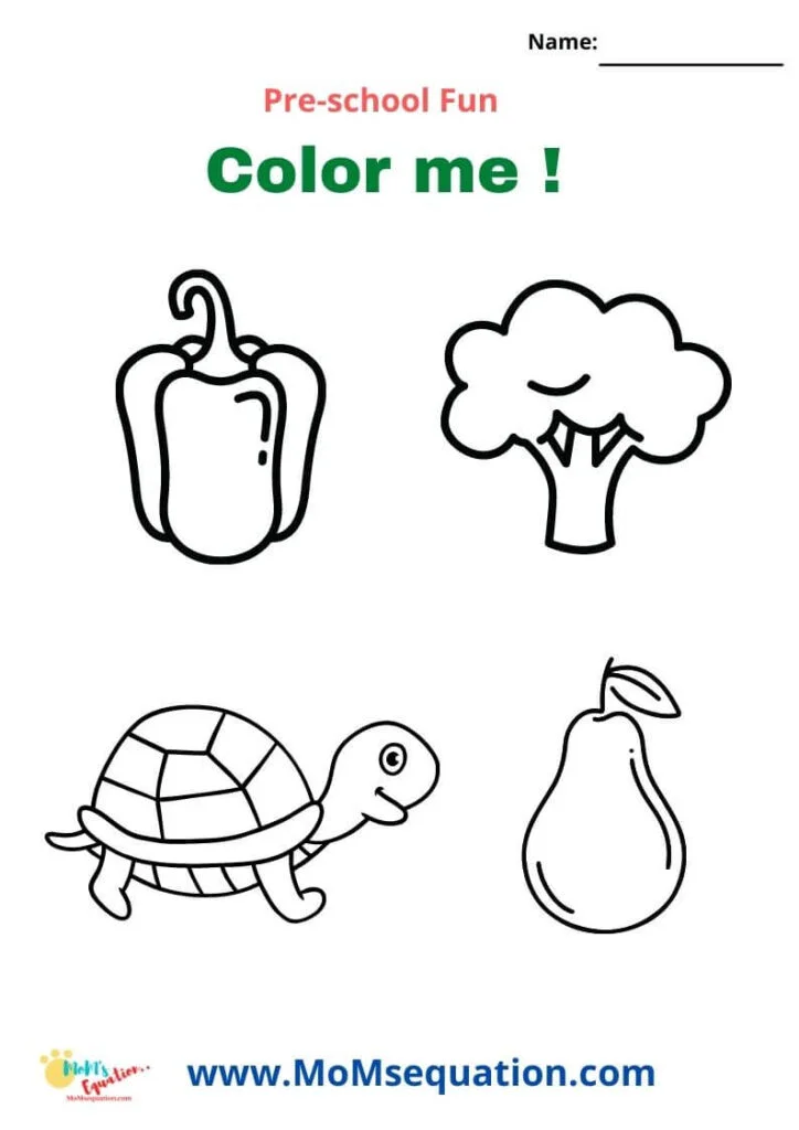 Pre-k Coloring Pages - I Can Learn Colors - Mom'sEquation