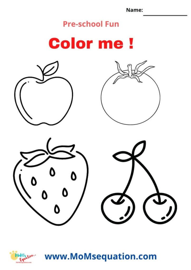 Pre-k Coloring Pages - I Can Learn Colors - Mom'sEquation