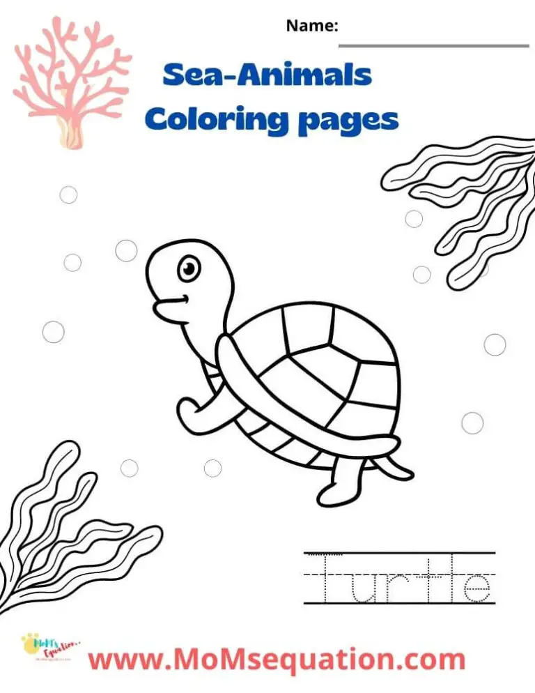 Sea-Animals Coloring Pages Pdf - Mom'sEquation