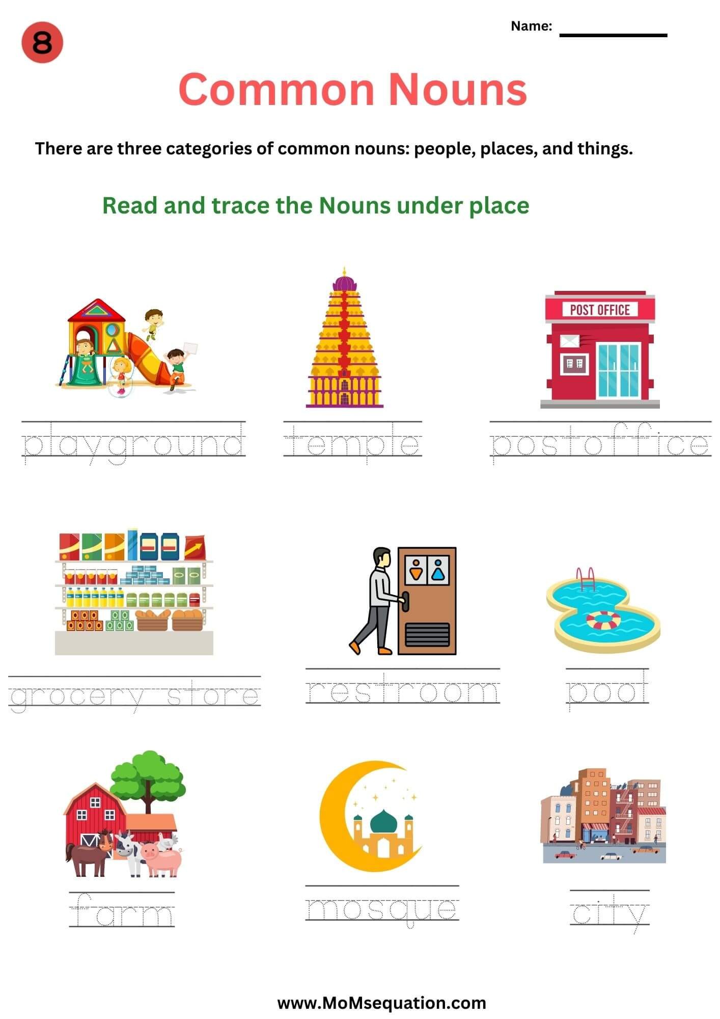 Common Nouns Worksheets For Grade 1 and Grade 2-Free 15 page PDF - Mom ...